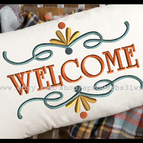 Welcome Embroidery - Etsy