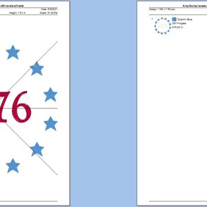 Star Frame 1776 4th of July Machine Embroidery 4x4 Embroidery Design ...