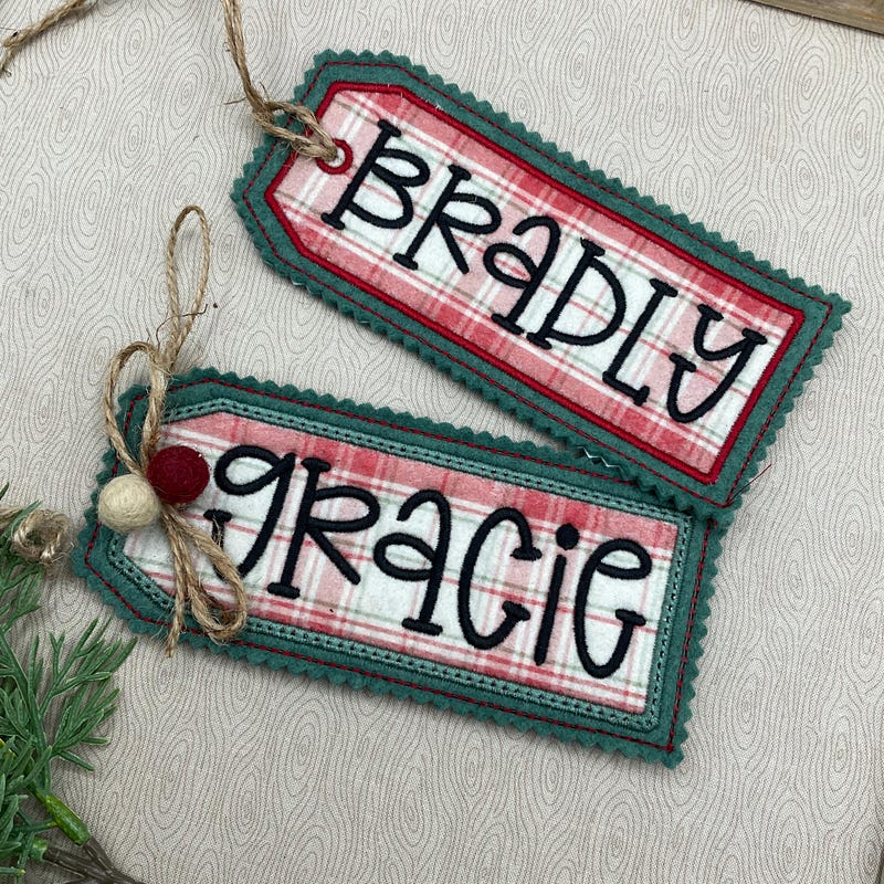 Embroidered Tags Pattern - Etsy