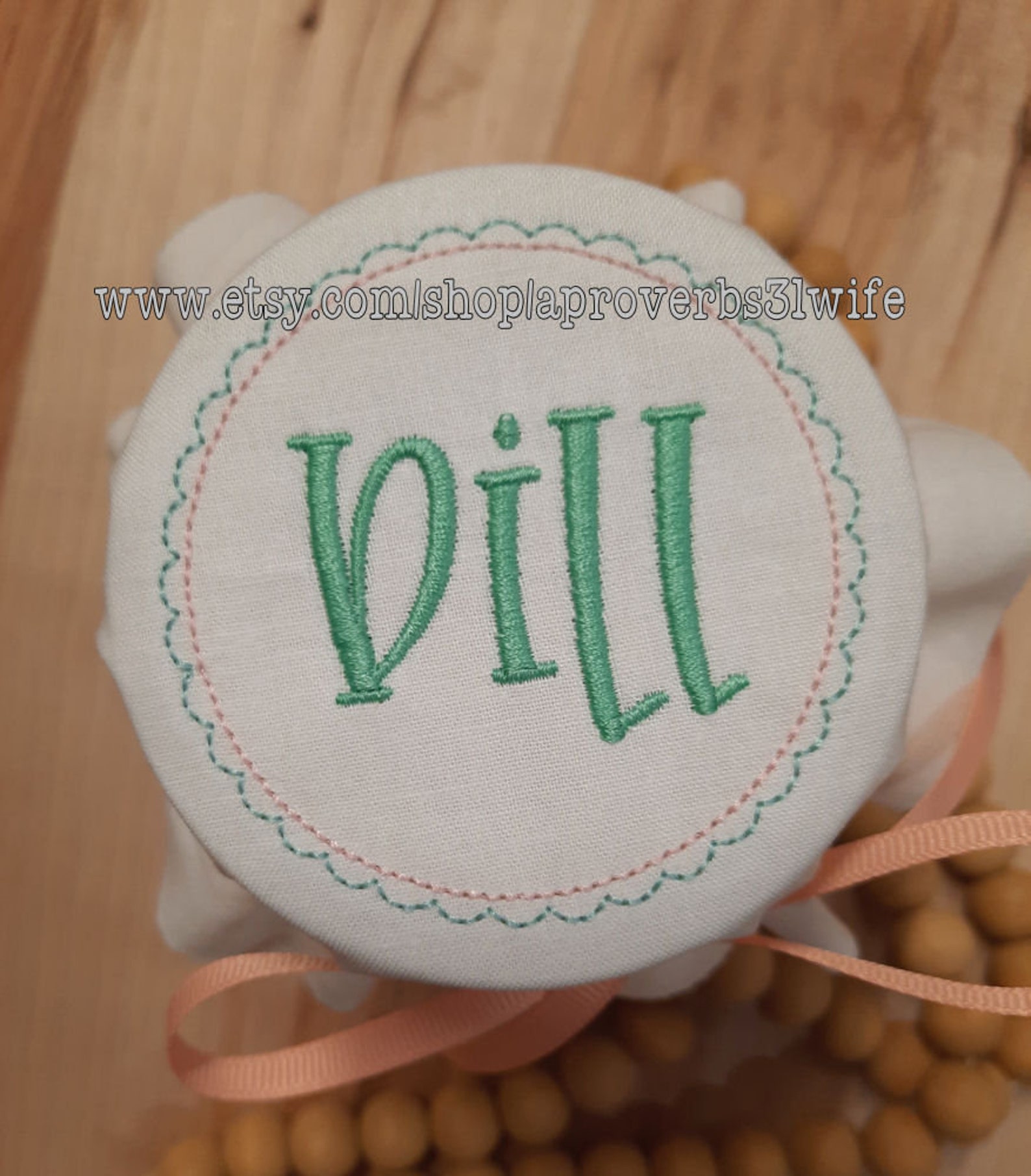 Mason Jar Topper Machine Embroidery Design Pickle Embroidery - Etsy