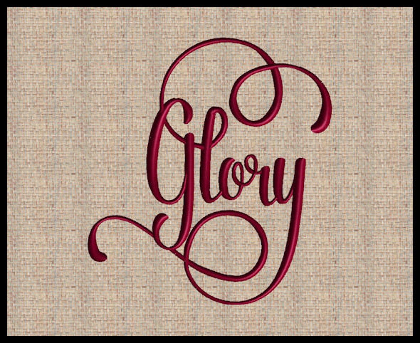 Word Glory Machine Embroidery Design Scripture Embroidery | Etsy