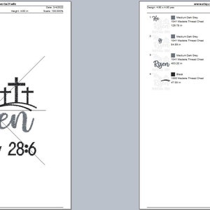 He is Risen Matthew 28:6 Machine Embroidery Design - Scripture ...