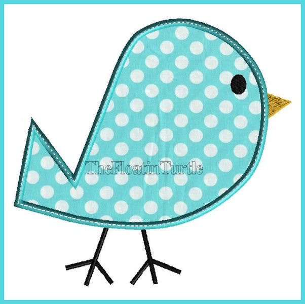 Easter Bird Applique Embroidery Design Easter Embroidery - Etsy
