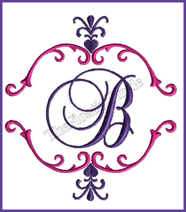 Monogram Embroidery Font Frame Embroidery Embelishment Machine | Etsy