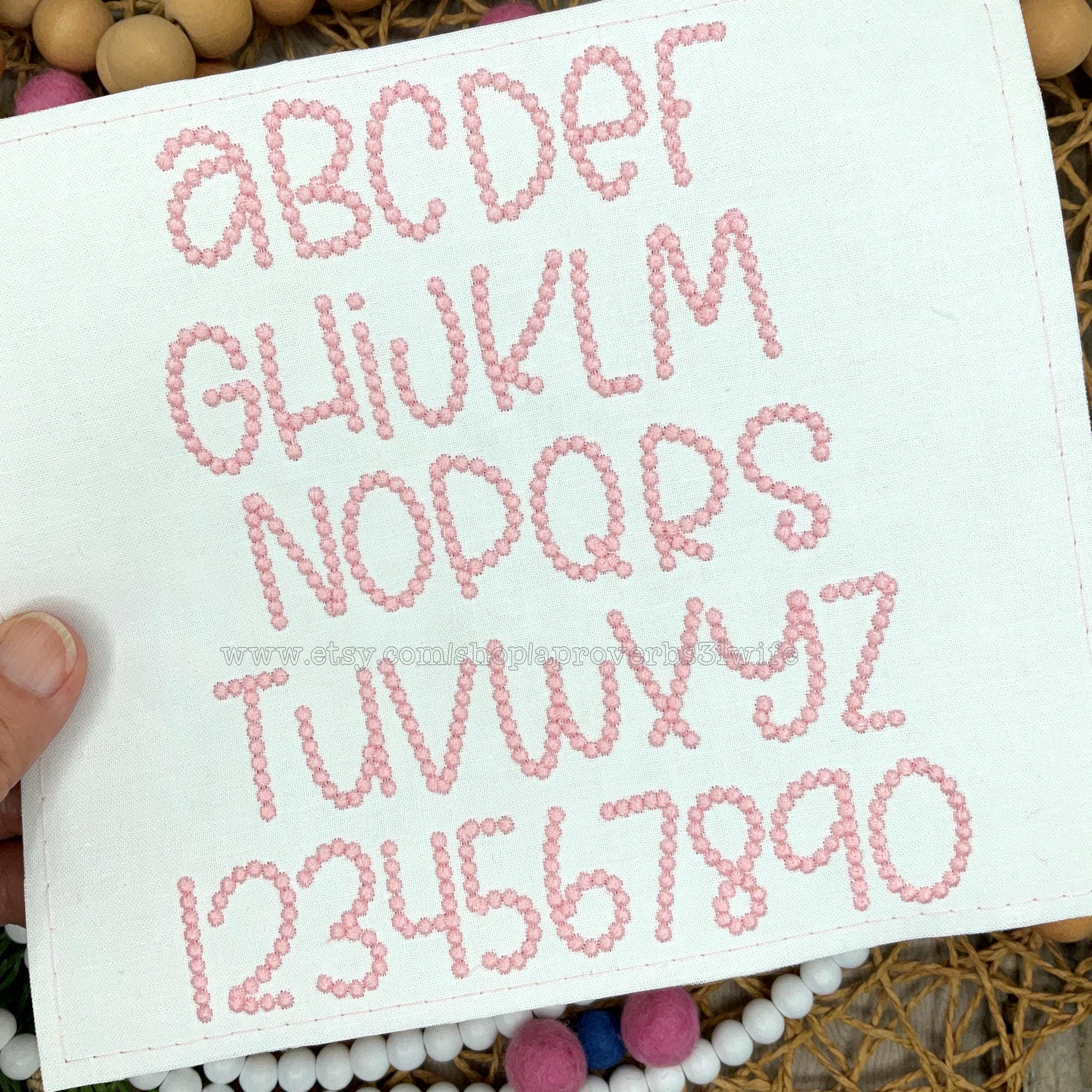 Pearls Font Machine Embroidery Font - Full Embroidery Font Set 5 Sizes ...