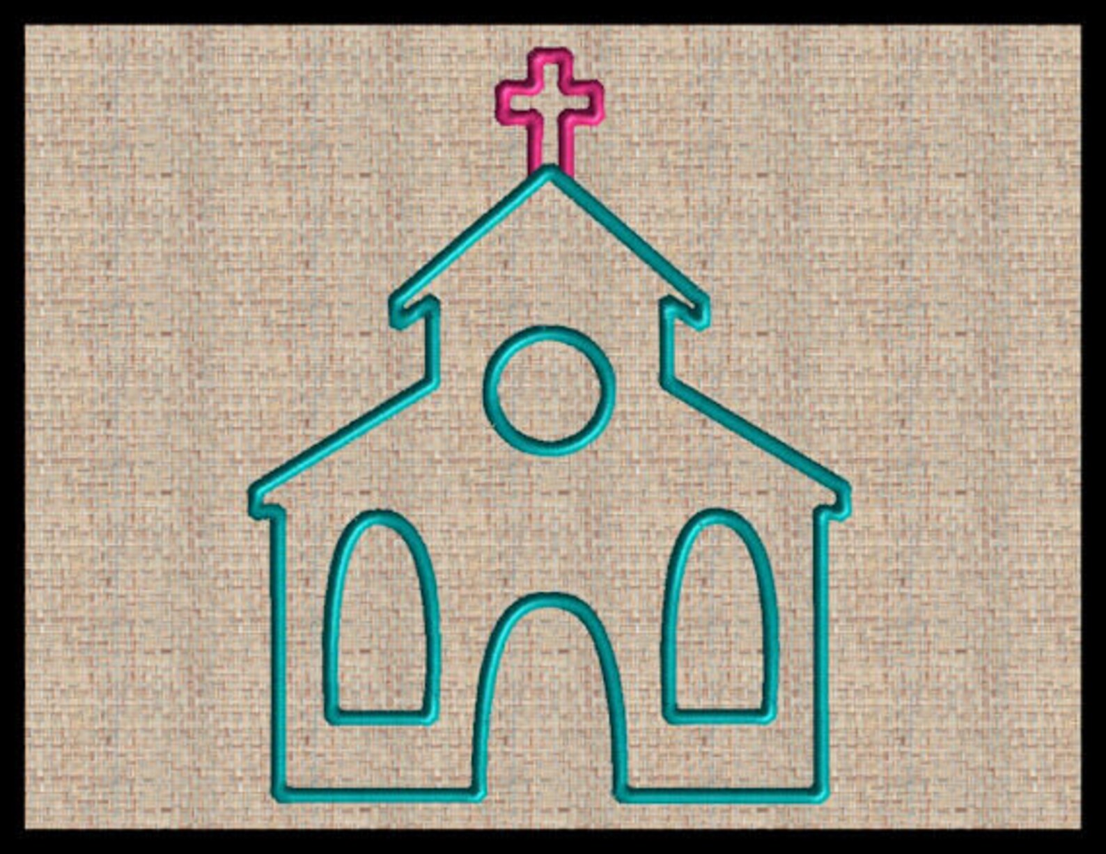 Church House Applique Machine Embroidery Design Church - Etsy