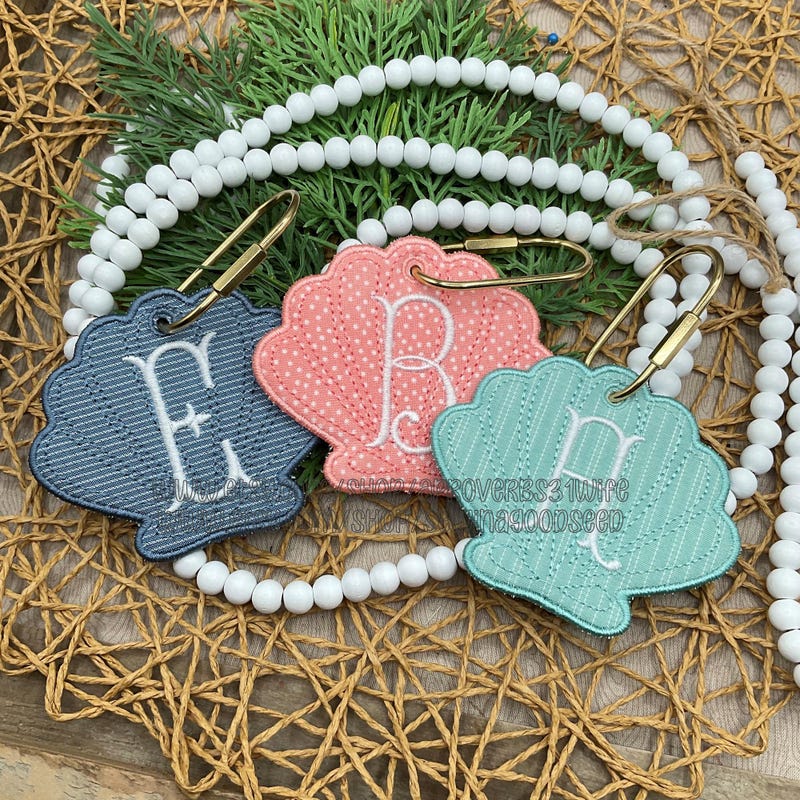 Seashell Name Bag Tags - Etsy