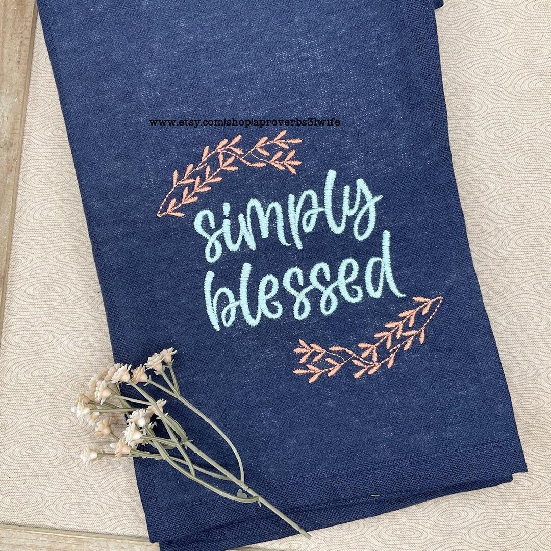 SIMPLY Blessed Machine Embroidery Design Scripture Embroidery Design ...