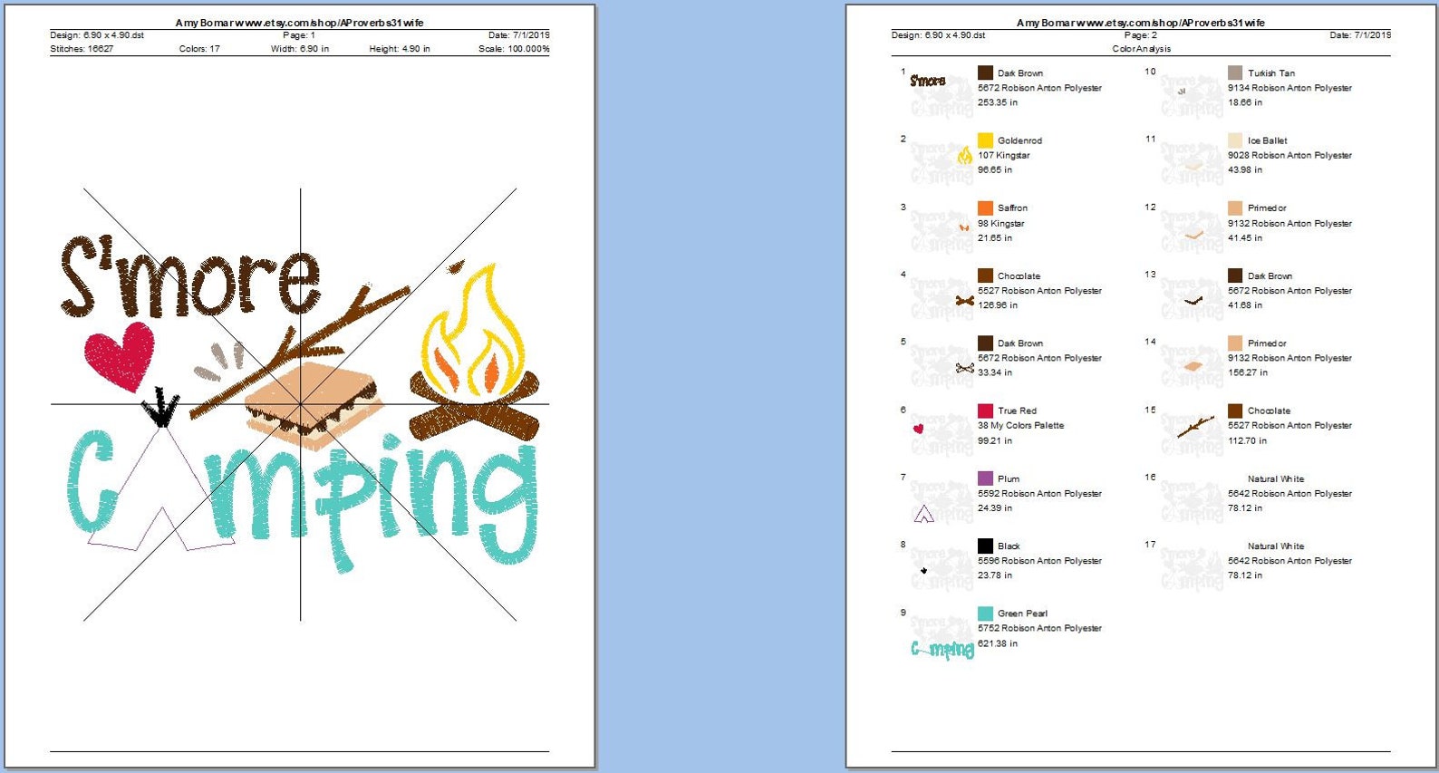 S'more Camping Embroidery Design Campfire Embroidery | Etsy