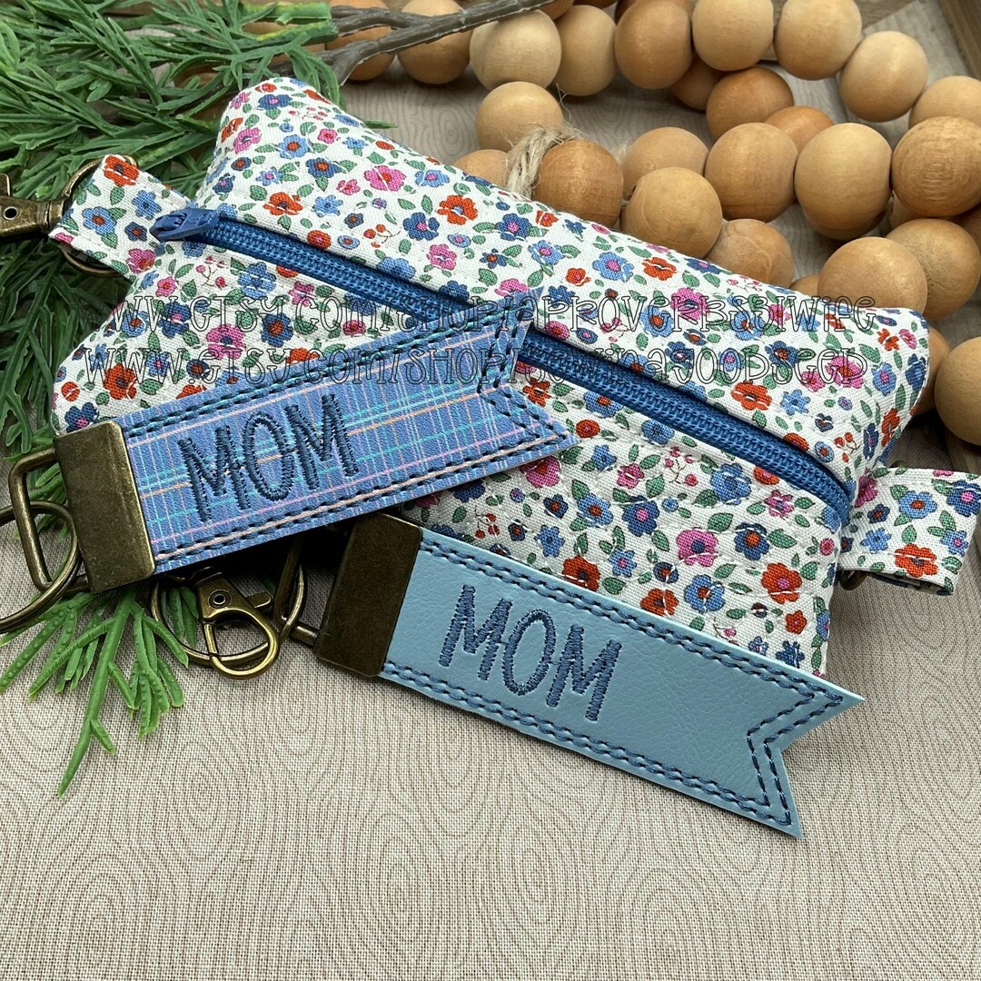 ITH Flag Key Fob Tab Machine Embroidery Design | MOM Key Fob | in the ...