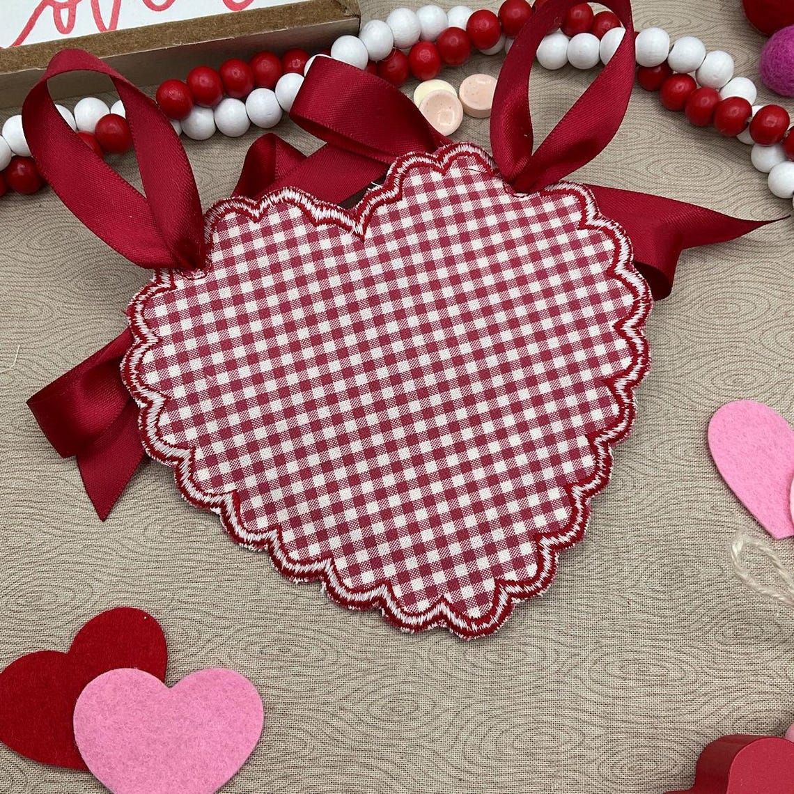 ITH Scalloped Edge Heart Name Tag Banner BUNDLE - Valentines Heart Tag ...