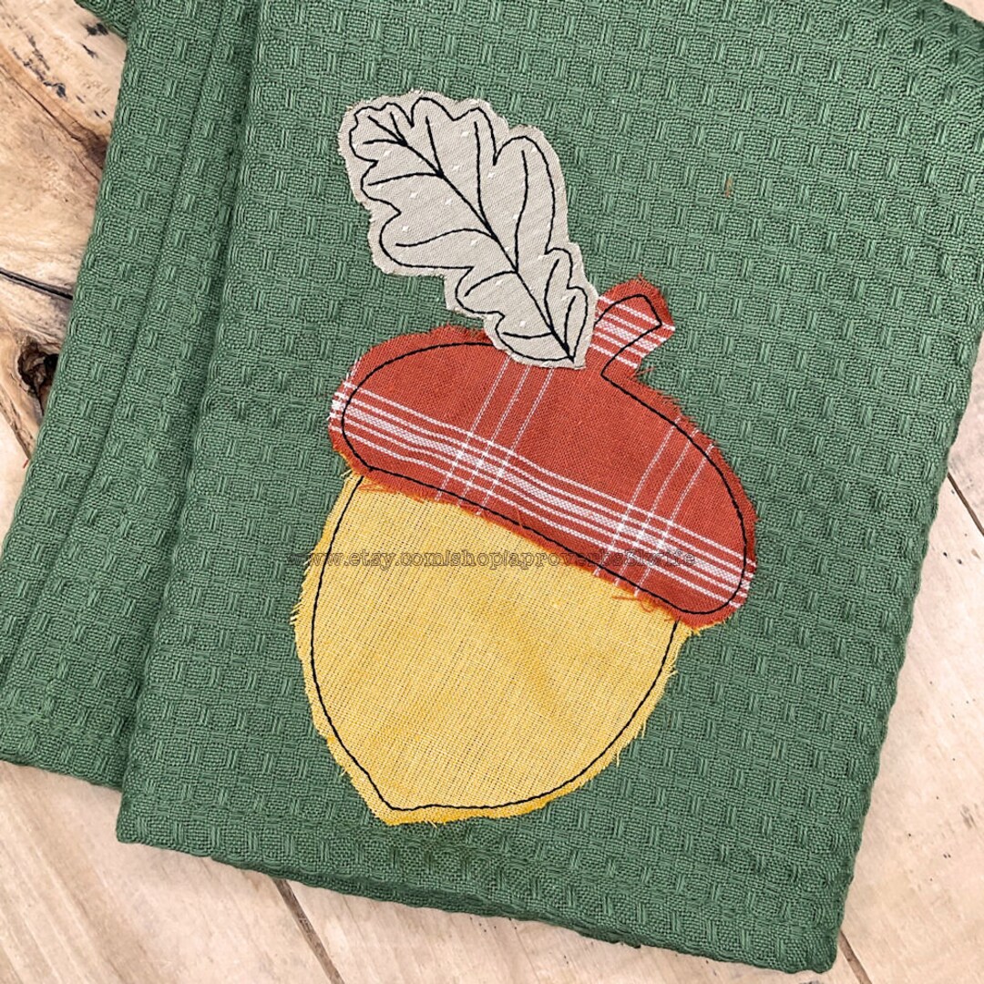 Bean Stitch Acorn Machine Embroidery Design (5x7 up to 7x10) (digital ...