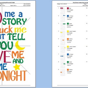 Reading Pillow Embroidery Design Read Me a Story Embroidery Design Tuck ...