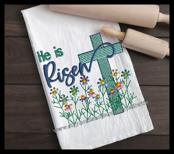 He is Risen Matthew 28:6 Machine Embroidery Design Scripture | Etsy