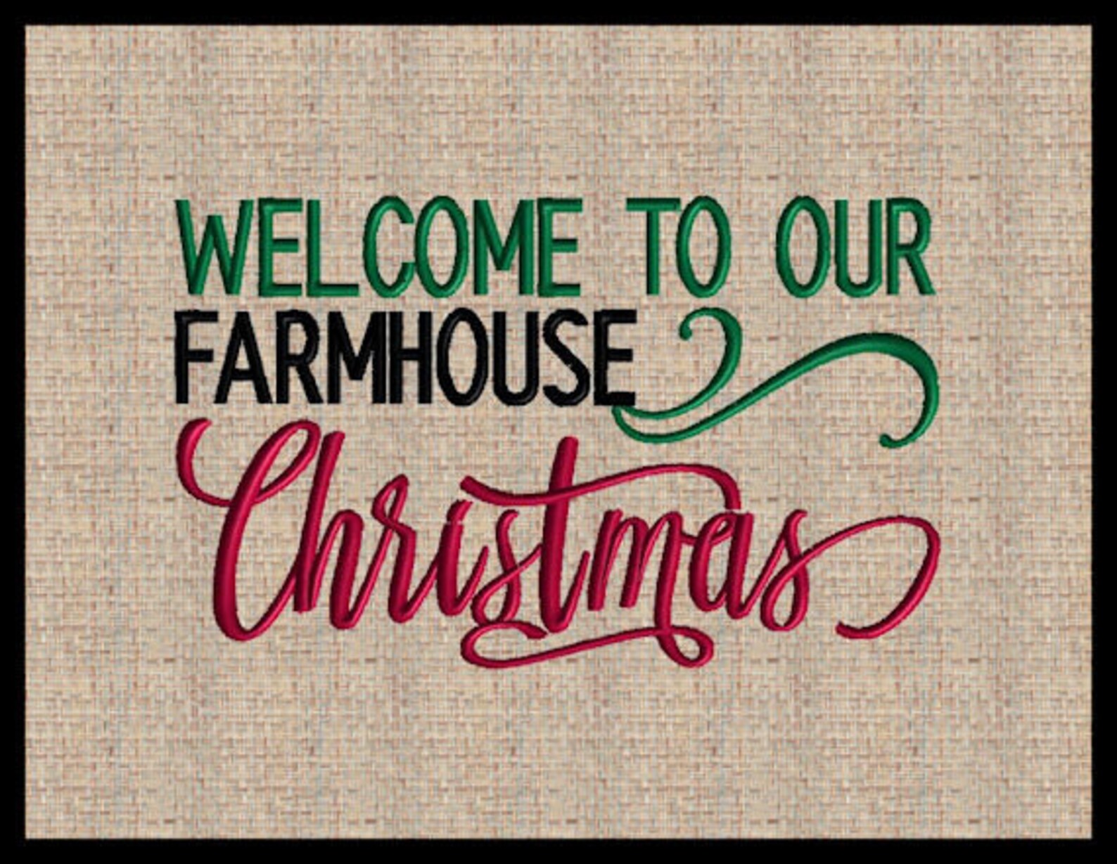Welcome to Our Farmhouse Christmas Embroidery Design Farm | Etsy