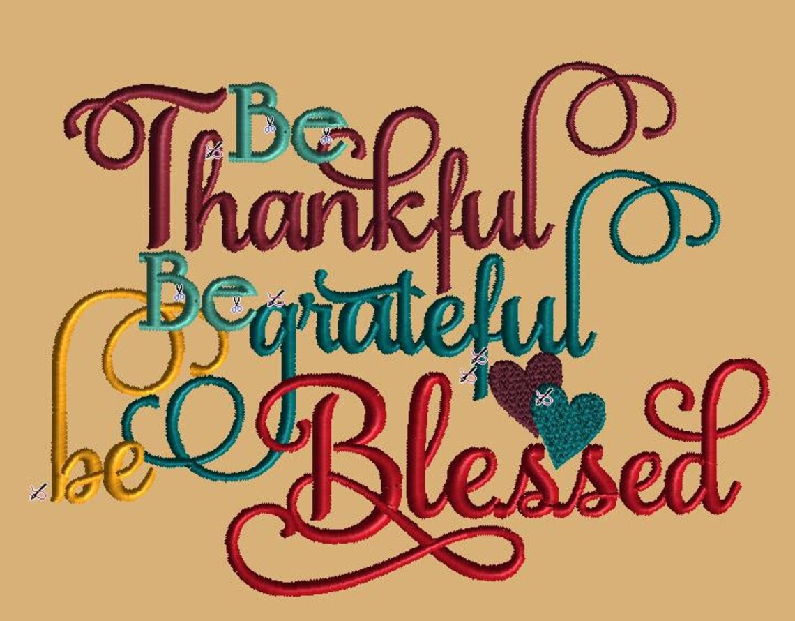 Be Thankful Fall Thanksgiving Embroidery Design Be Thankful Be | Etsy