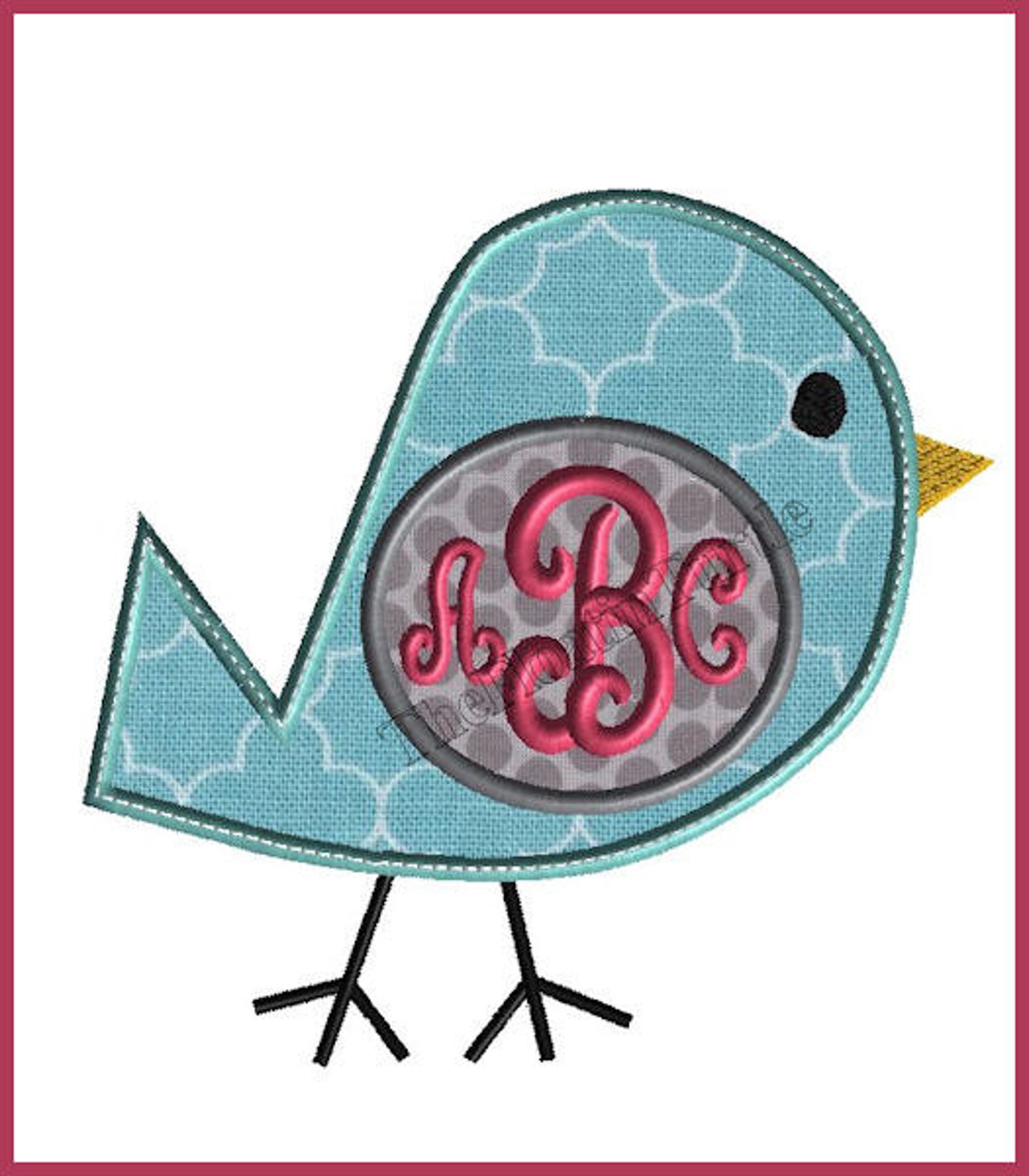 Easter Bird Applique Embroidery Design Easter Embroidery - Etsy