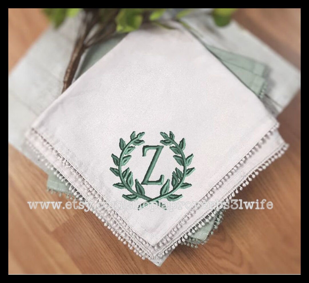 Laurel Wreath Font Frame Embroidery Design. Font Included. 4x4 ...