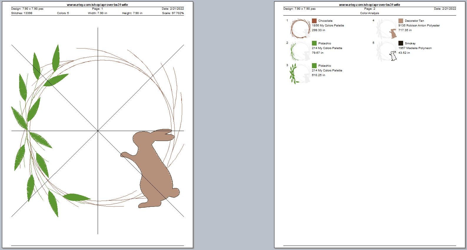 Easter Monogram Font Frame Embroidery Design Stick Wreath | Etsy