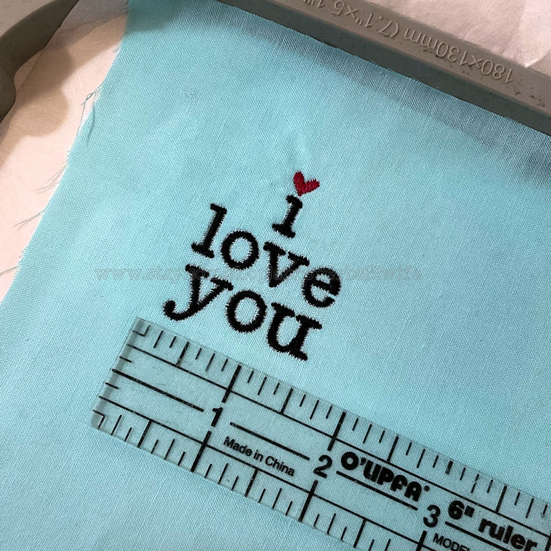 Mini I Love You Machine Embroidery Design - Heart Embroidery Design ...