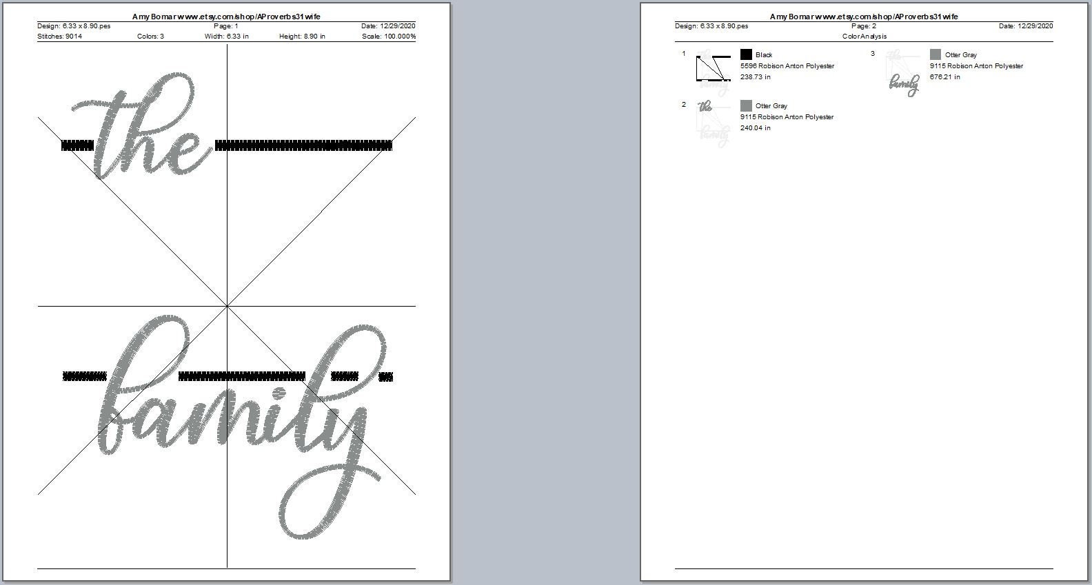 Family Embroidery Design: Split Frame Font (digital Download) - Etsy