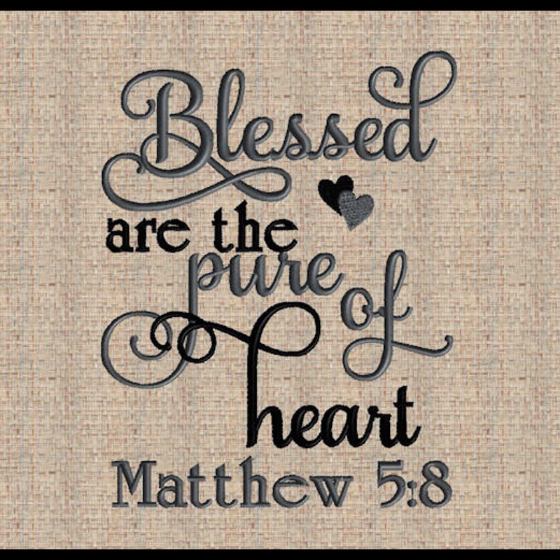 Scripture Pure Heart - Etsy