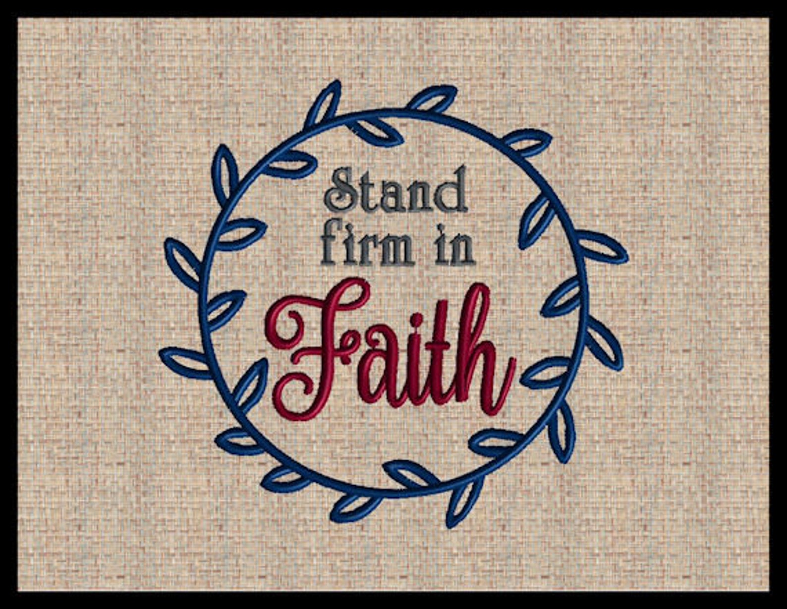 Stand Firm in Faith With Wreath Frame Machine 1 Corinthians - Etsy