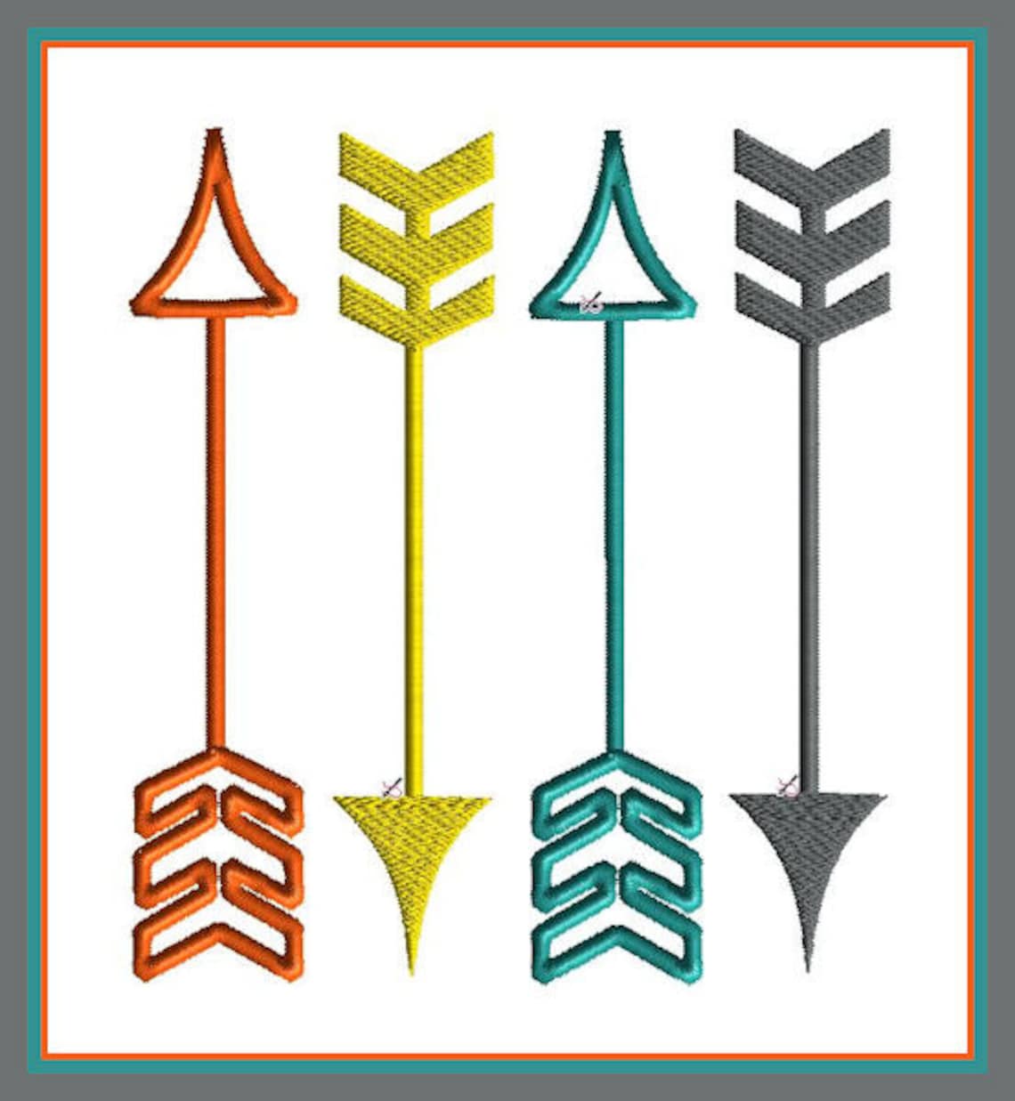 Arrow Embroidery Design Arrow Embellishment Embroidery Design - Etsy