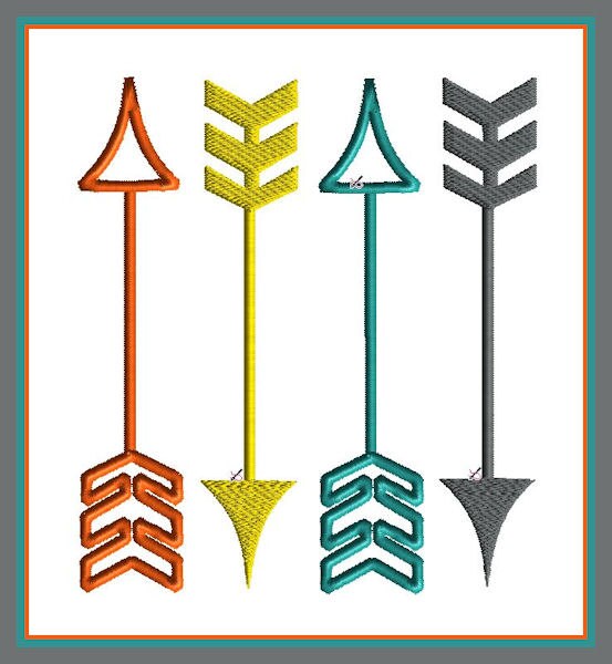 Arrow Embroidery Design Arrow Embellishment Embroidery Design - Etsy