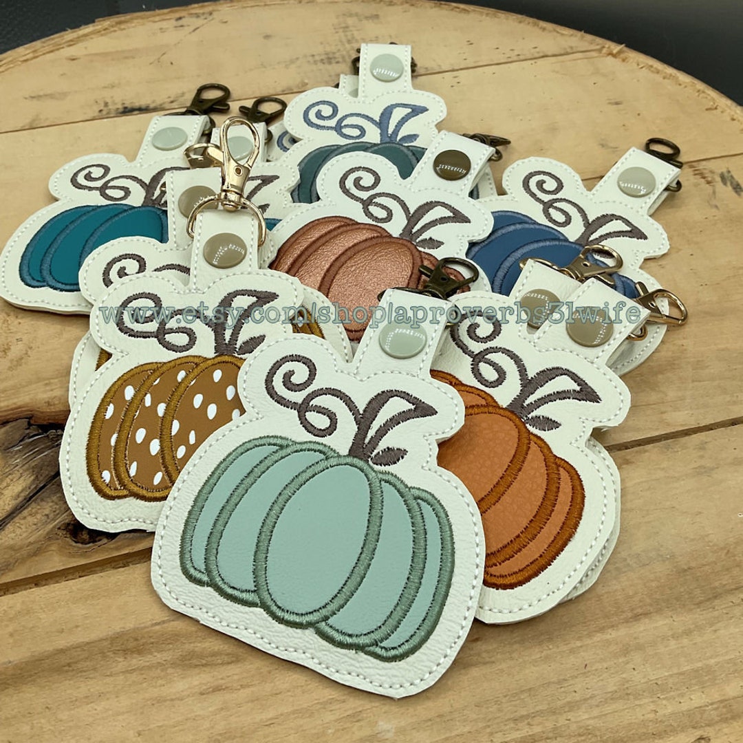 ITH Pumpkin Snap Tab Machine Embroidery Design - Snaptab - Fall ...