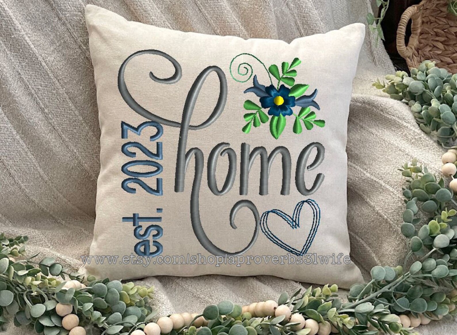 HOME With Est 2023 Embroidery Design Machine Embroidery Design - Etsy