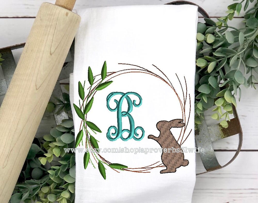 Stick Wreath Font Frame Monogram Font Frame Easter | Etsy