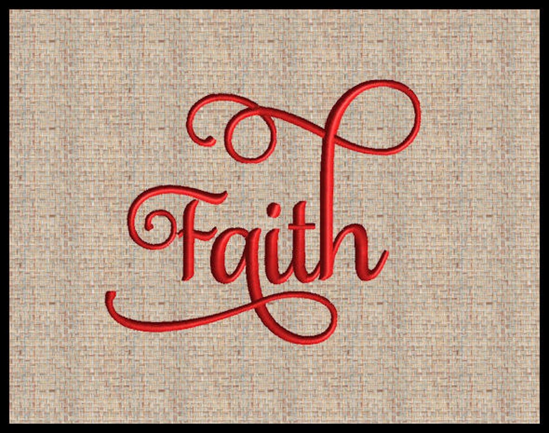 Word Faith Machine Embroidery Design Word Christian Embroidery - Etsy