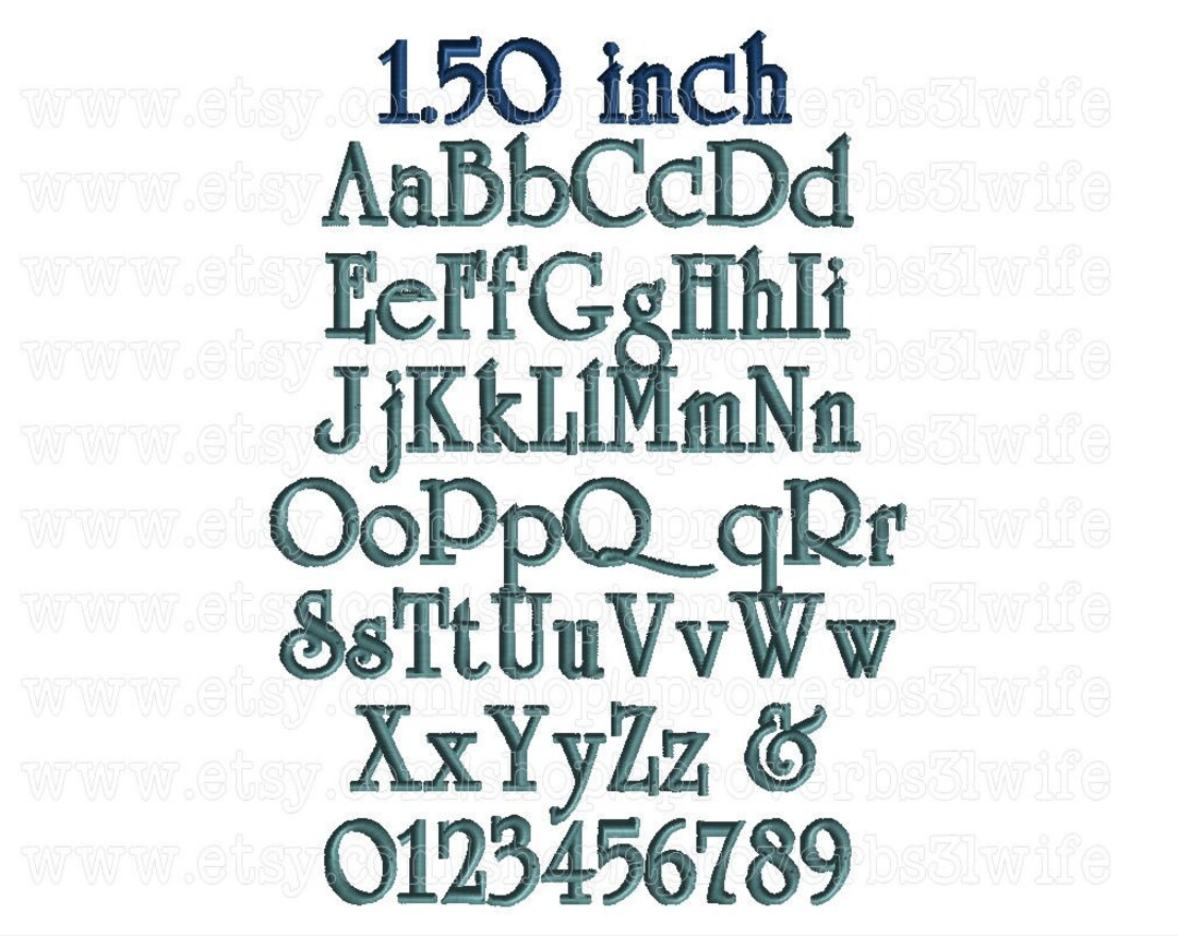 On Sale Embroidery Font Fancy Sherif Block Font Alphabet EXCLUSIVE ...