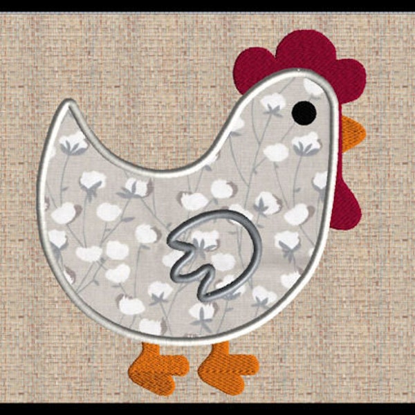Chicken Applique - Etsy