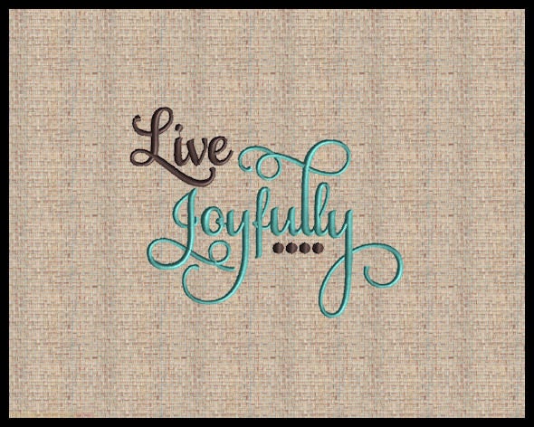Live Joyfully Ecclesiastes 9:9 Machine Embroidery Design | Etsy