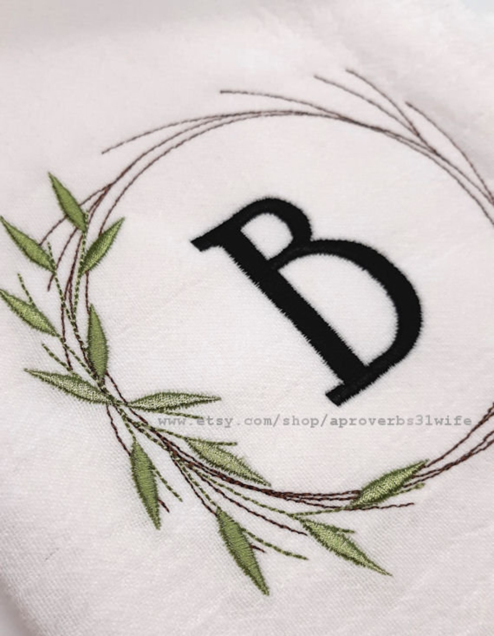 Stick Wreath Font Frame Monogram Font Frame 4x4 Embroidery Design ...