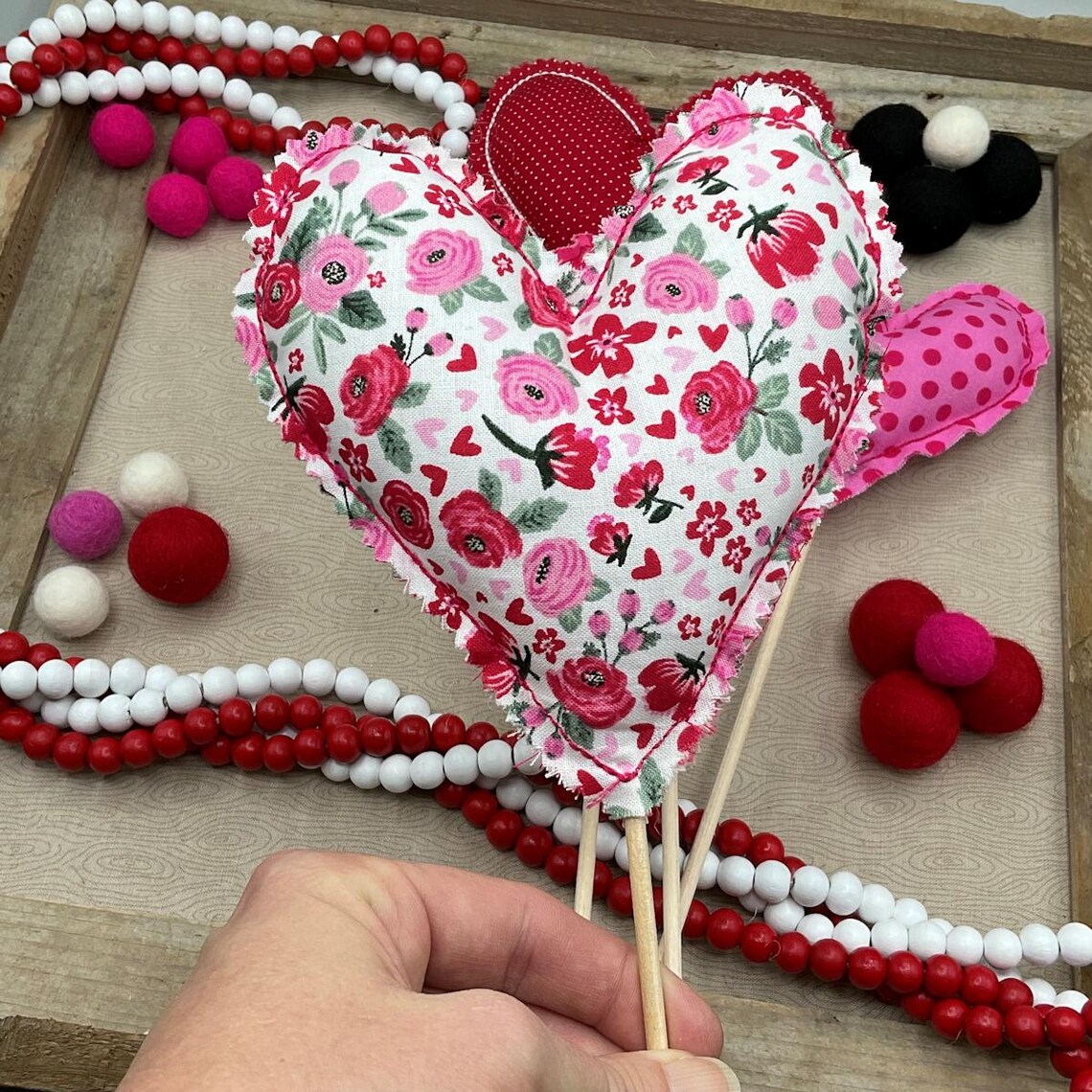 ITH Fabric Bean Stitch Heart | in the Hoop Heart Design| Valentine ...