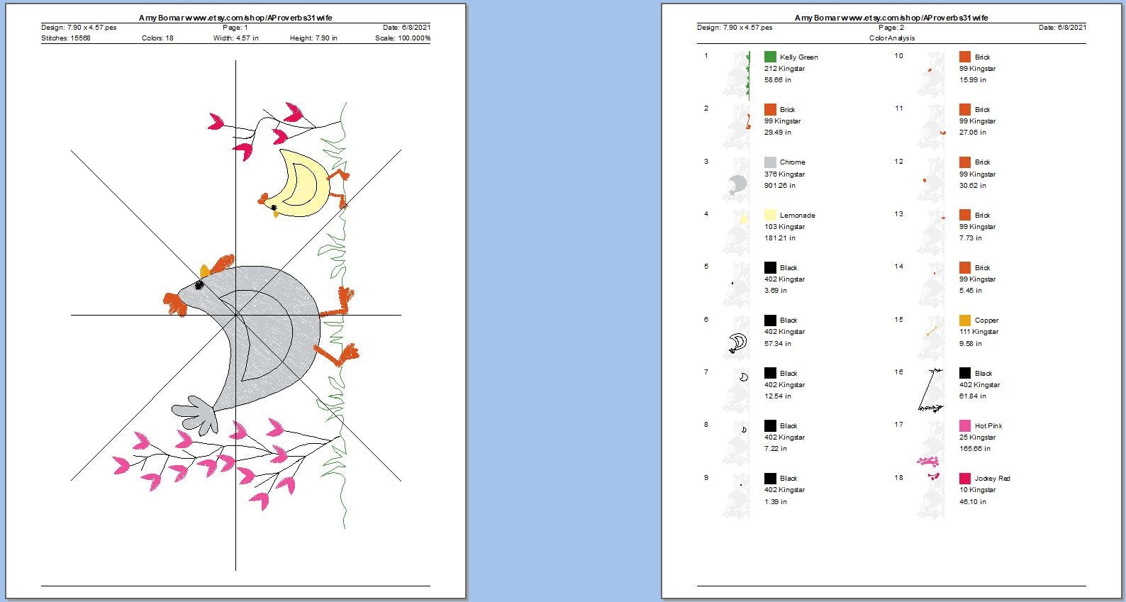Hen and Chick Machine Embroidery Design. Chicken Embroidery. - Etsy