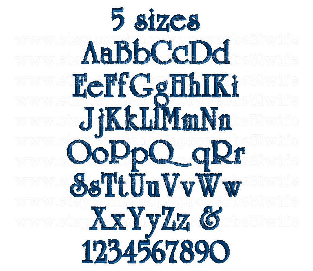 Embroidery Font Fancy Block Font Alphabet EXCLUSIVE Embroidery Font Set ...