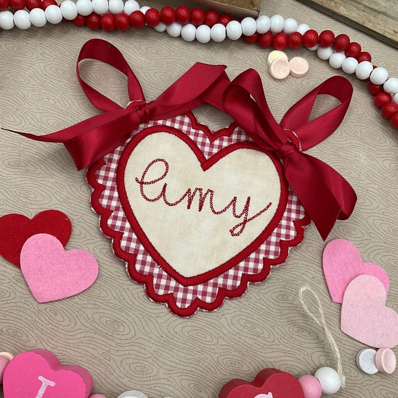 Scalloped Heart Template - Etsy