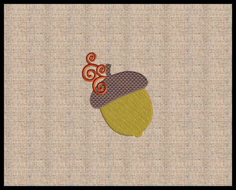 Acorn Embroidery Design Mini Acorn Machine Embroidery Design | Etsy