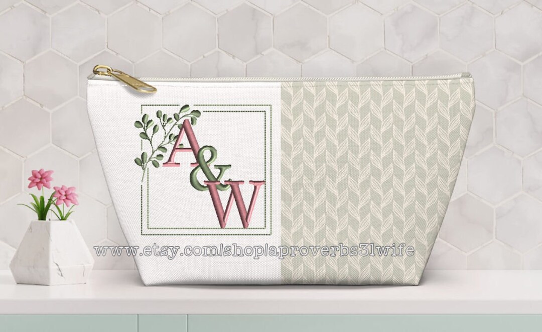 Wedding Floral Font Frame - Machine Embroidery Design - 4x4 Hoop Size ...