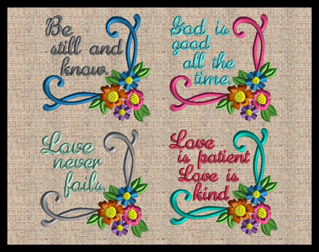 4x4 Embroidery Bundle Floral Font Frame Flower Monogram Font Frame ...