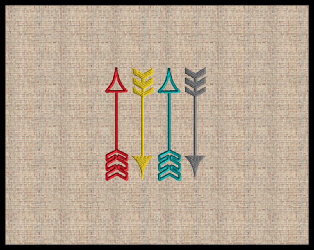 Arrow Embroidery Design Arrow Embellishment Embroidery Design Arrow ...