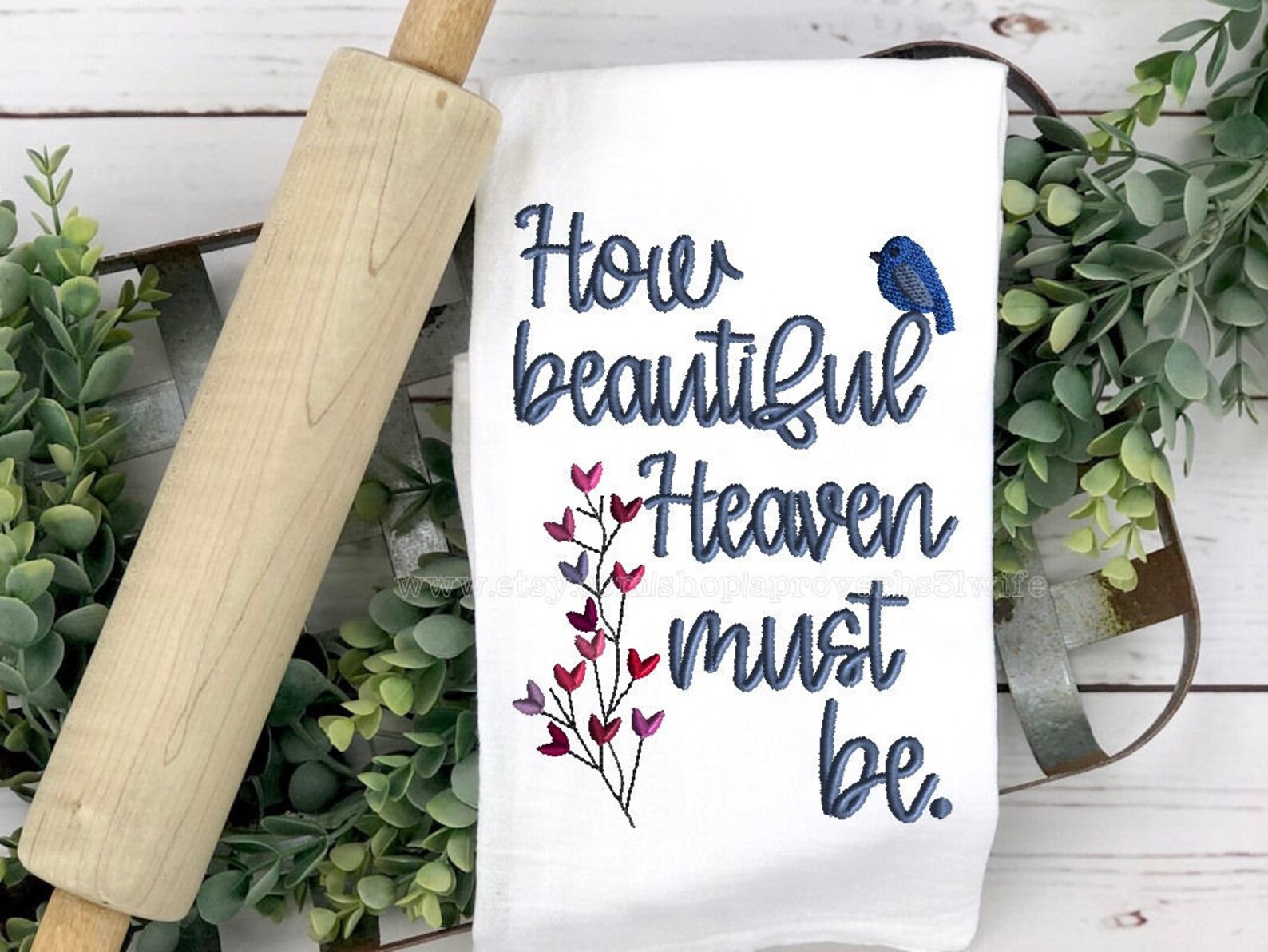 How Beautiful Heaven Must Be Machine Embroidery Design Bible Scripture ...