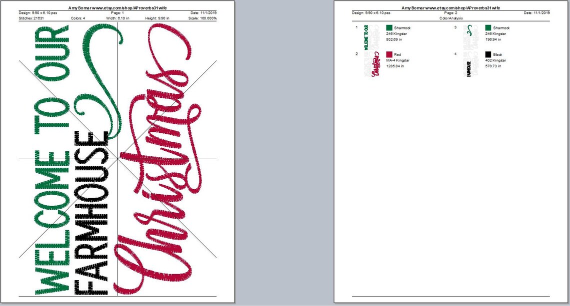 Welcome to Our Farmhouse Christmas Embroidery Design Farm | Etsy