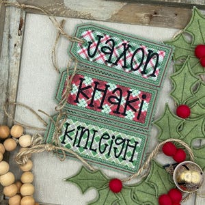 ITH Felt Stocking Name Tag - Stocking Tag- Gift Tag - Christmas Decor ...