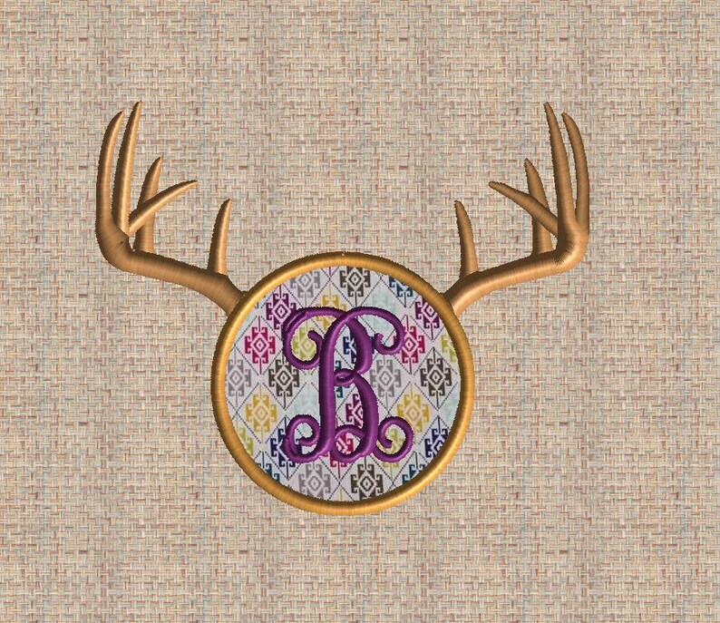 Deer Antler Font Frame Hunting Monogram Frame Buck Antler - Etsy
