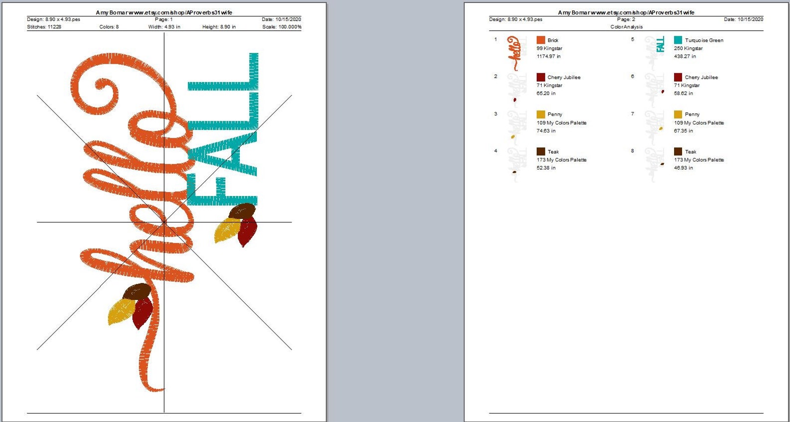 Hello Fall Machine Embroidery Design Pumpkin Embroidery Design - Etsy